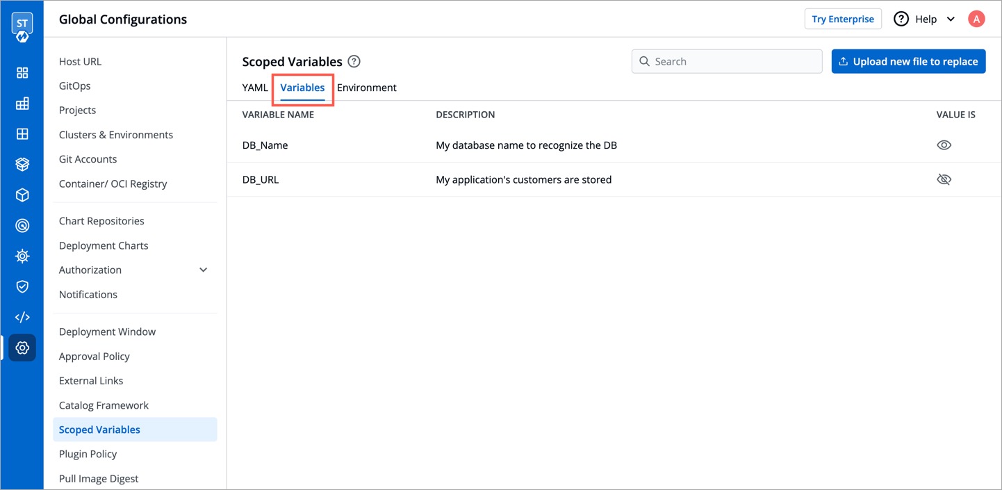 Scoped Variables Devtron 0234